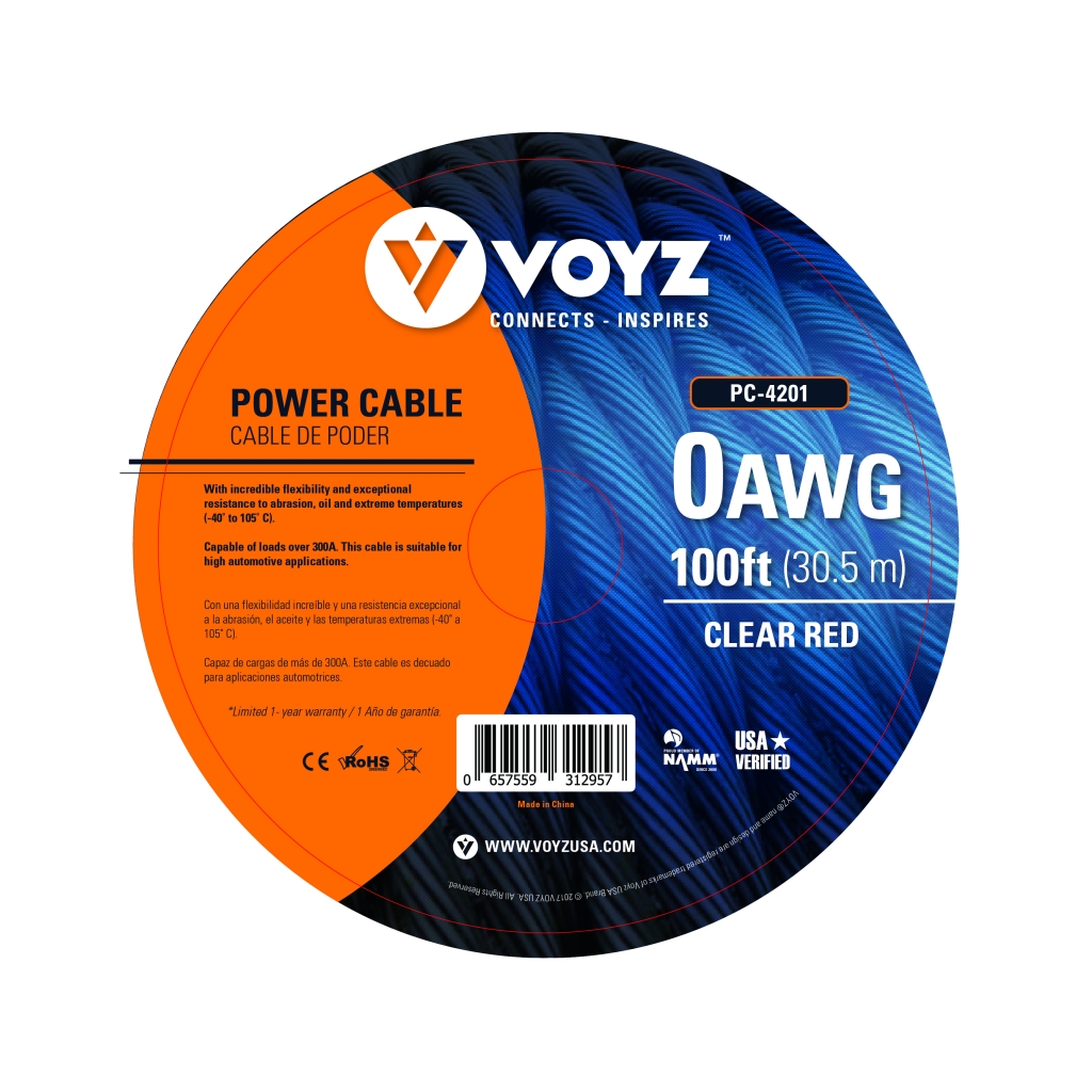 4 AWG POWER CABLE 100FT PC-4201 – VOYZ™